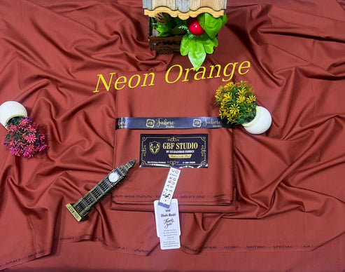 ITALIAN BOSKI (Neon Orange) – GULBADSHAH FABRICS